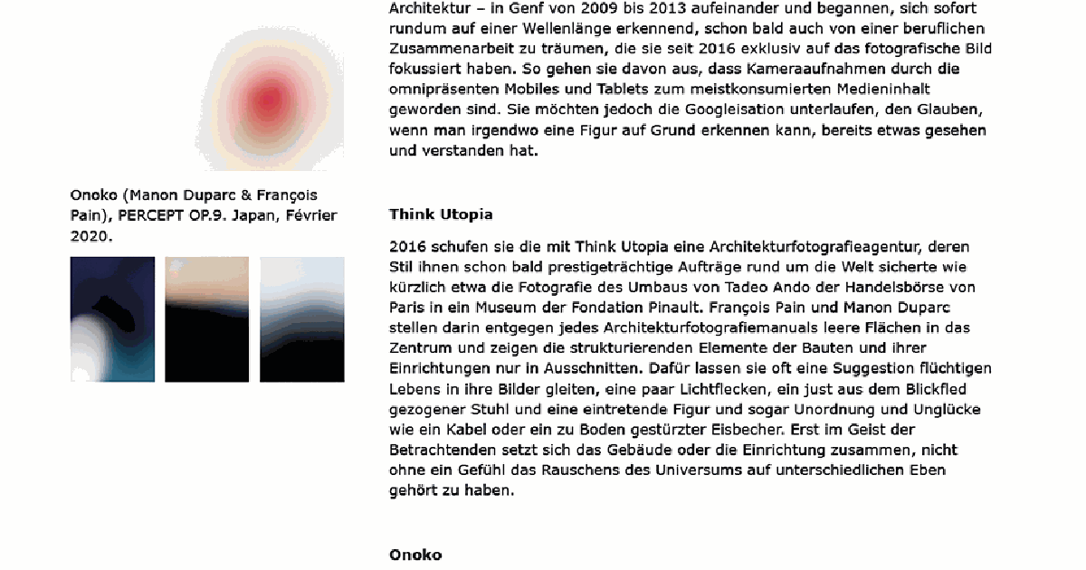 Onoko - Press | Bildhalle